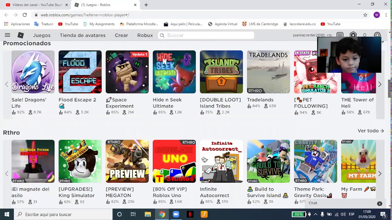Juan jugando Roblox - YouTube