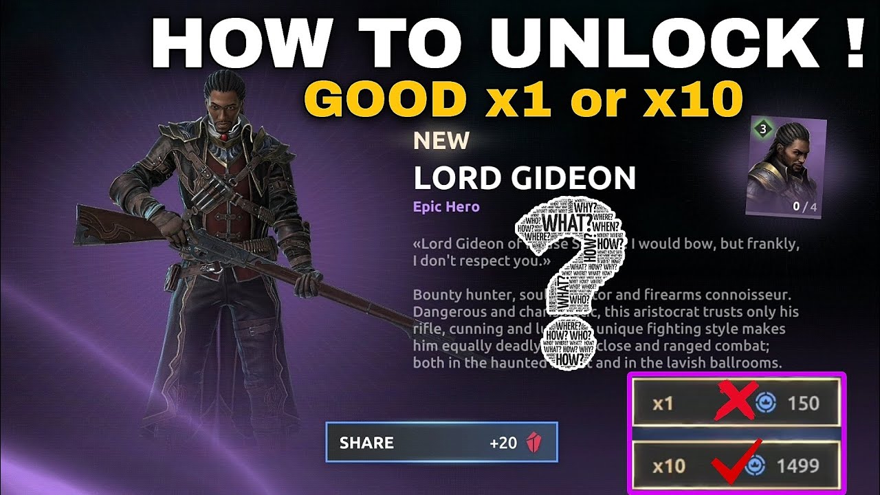 "Tips&Trick" How i unlocked 🔓 LORD GIDEON |shadow fight 4 lord gideon ...