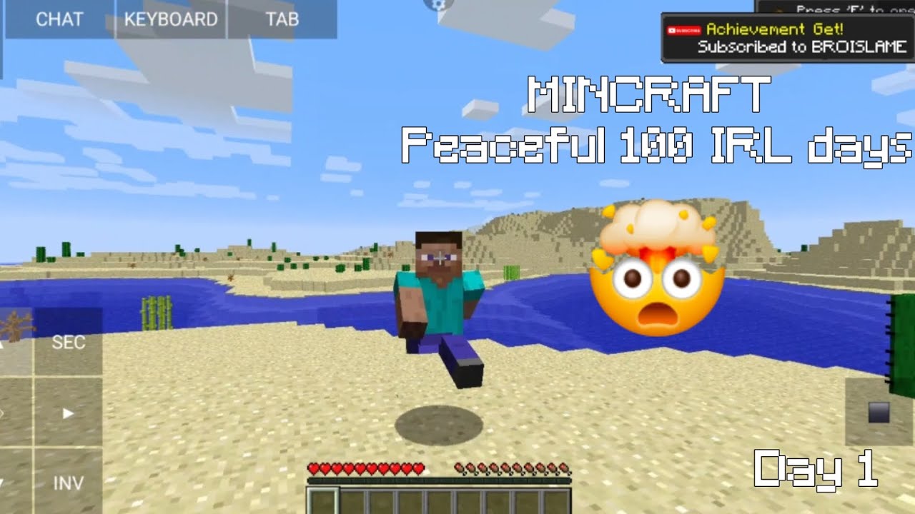 Minecraft Peaceful 100 days IRL| Java, 1.8.9 - YouTube
