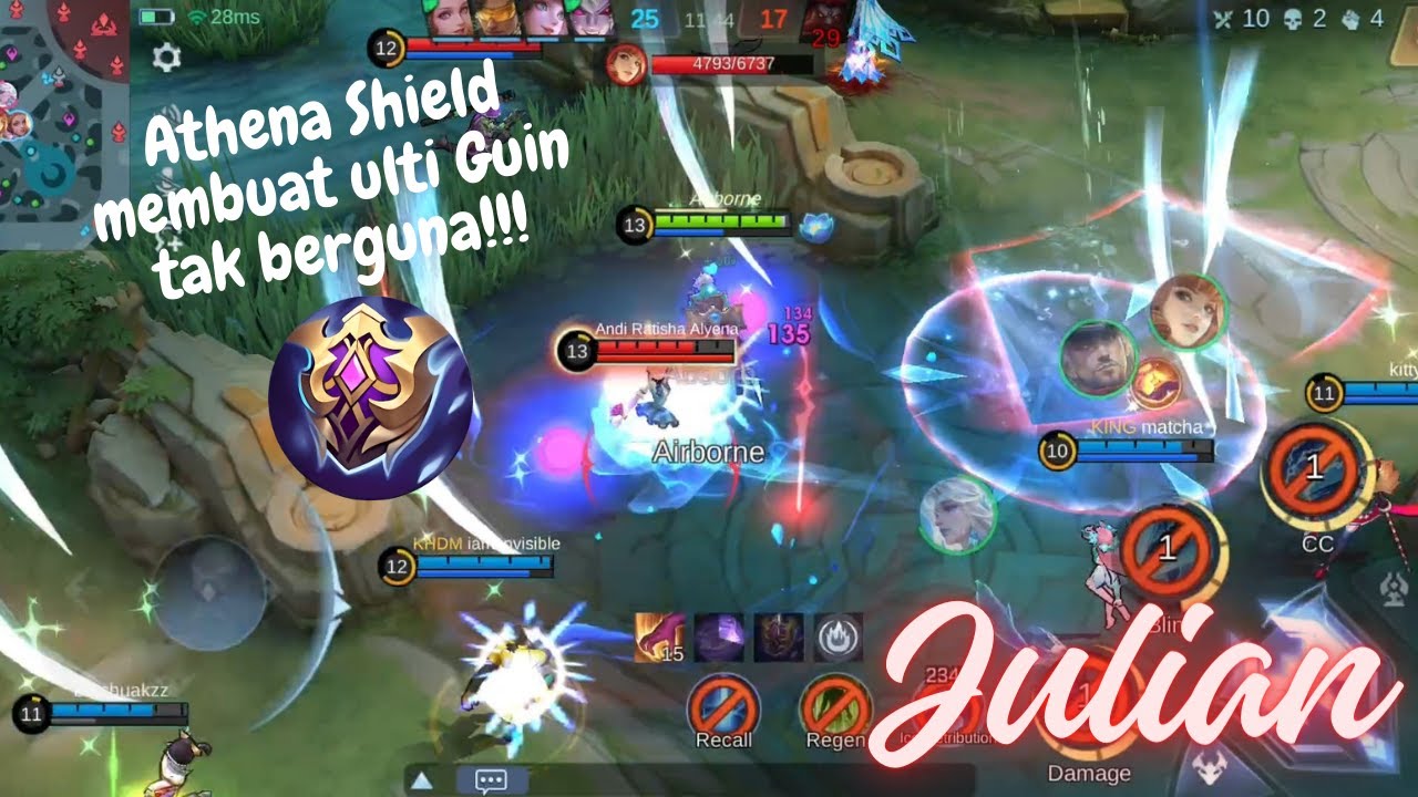 ATHENA SHIELD MEMBUAT ULTI GUINEVERE TIDAK BERGUNA!!! Julian Gameplay ...