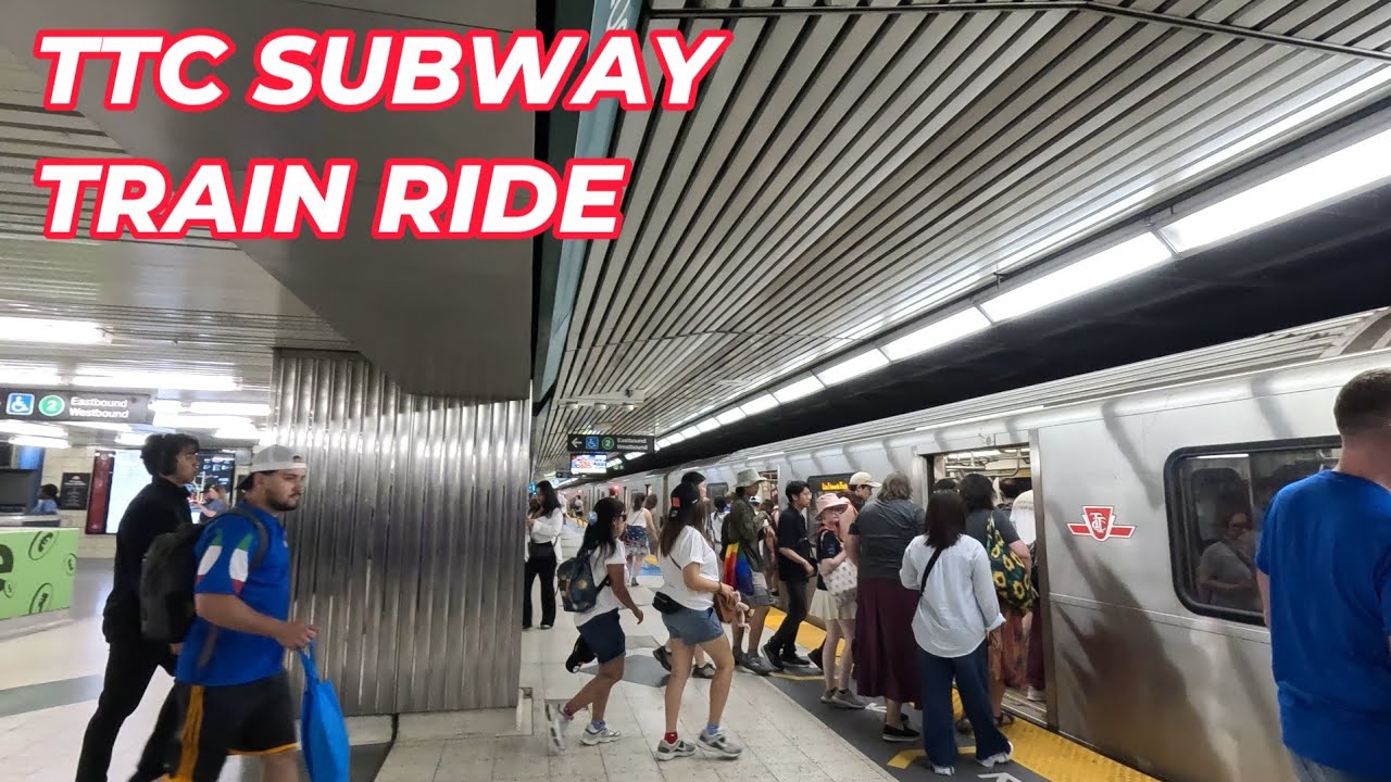 TTC Subway Train Ride on Line 1 Yonge-University from Union Station to ...