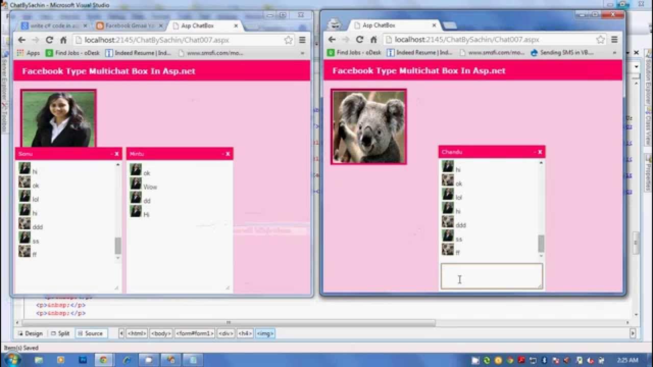 Chat Application like Facebook | Asp.Net, C#, JQuery,css - YouTube