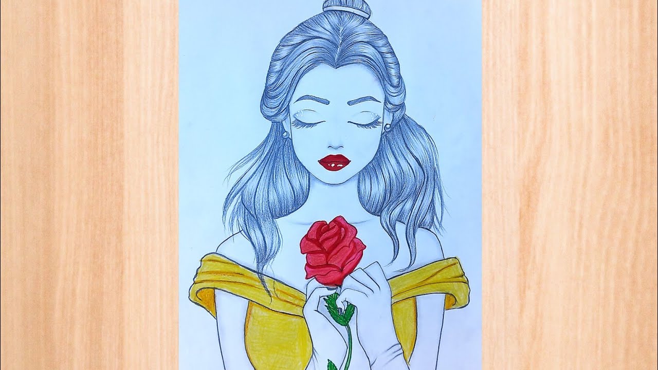 How to draw Princess Bella||Disney Princess drawing👸||very easy for ...