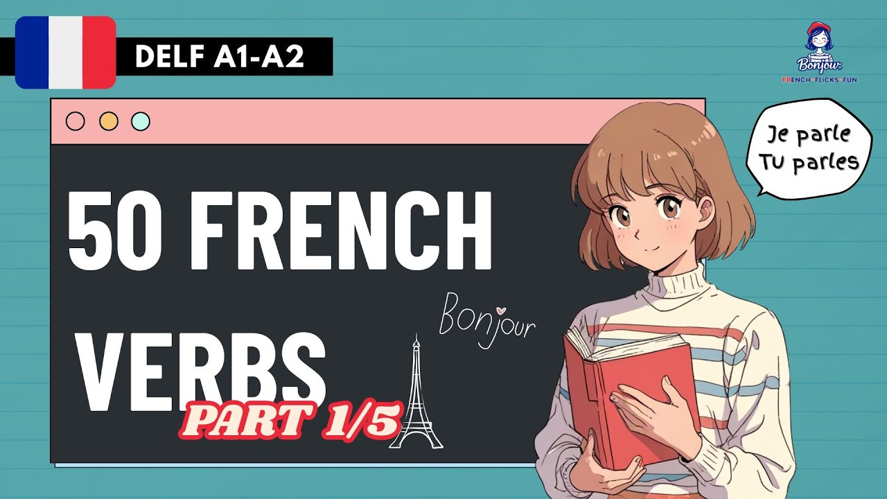 50 Essential French Verbs Conjugation in Present Tense (A1–A2 Beginners ...