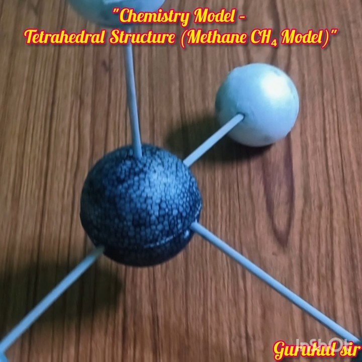 "Chemistry Model – Tetrahedral Structure (Methane CH₄ Model)"#Chemistry ...
