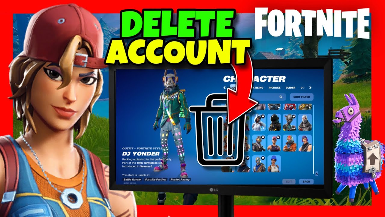 How to DELETE ACCOUNT In Fortnite FAST 2024 GUIDE- REMOVE Your FORTNITE ...