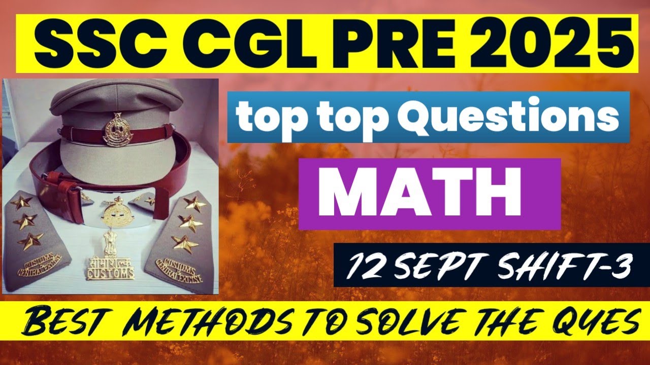 SSC CGL Pre 2025 Ke Solutions || Top Most Questions || by anshu samrat ...