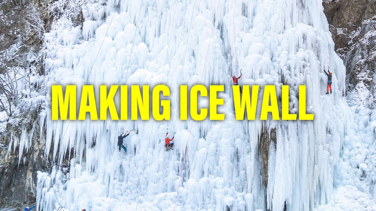 Making ice Wall 빙벽 만들기 - YouTube