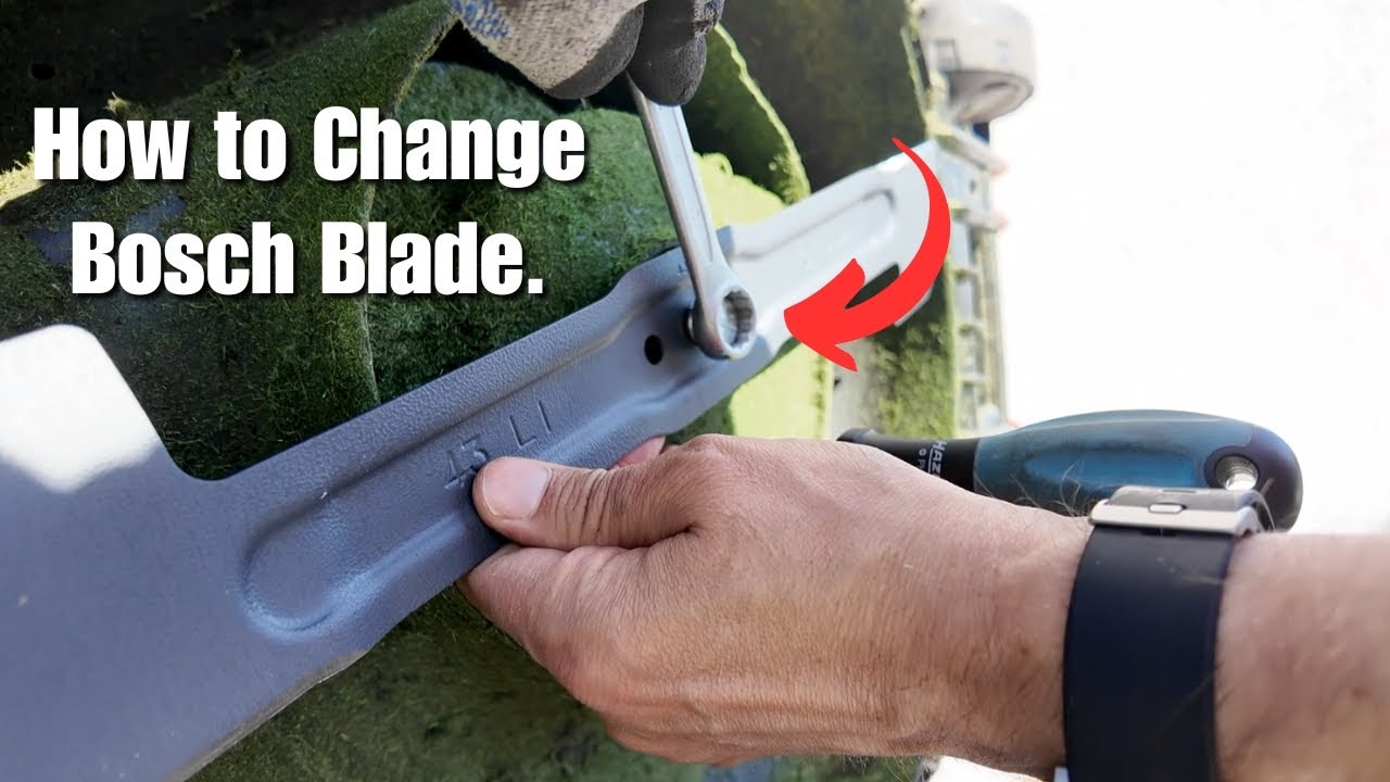 HOW TO Change a Bosch Rotak Lawn Mower Blade - YouTube