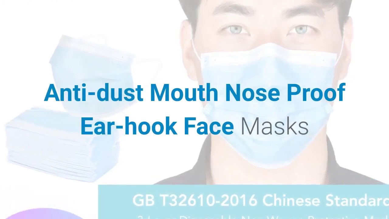 Medical Masks Bacteria Proof Surgical Masks 3 Layer Filter Disposable ...