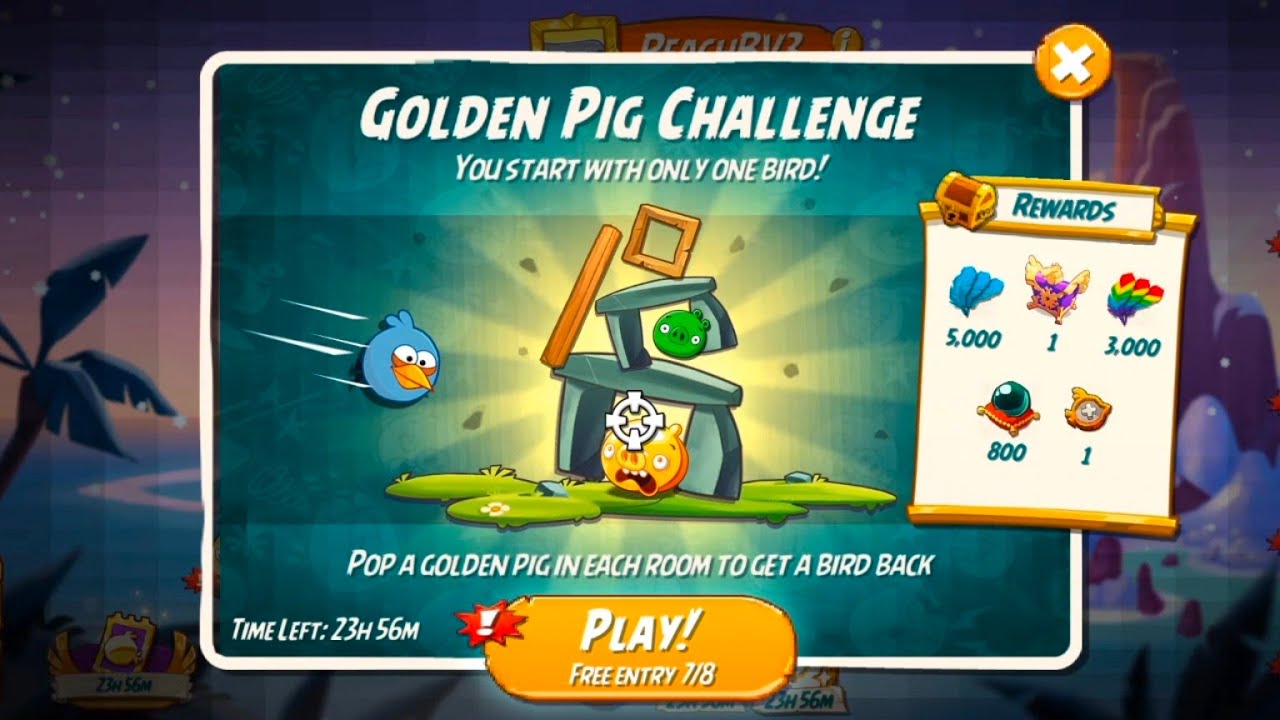 Angry Birds 2 Golden Pig Challenge How To Play Golden Pig Challenge ...