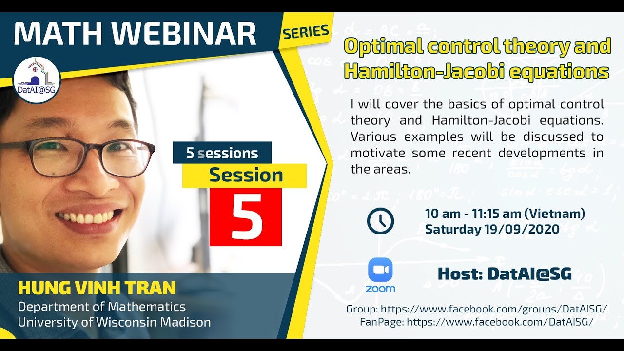 Math Webinar 2020 - Optimal control theory and Hamilton-Jacobi ...