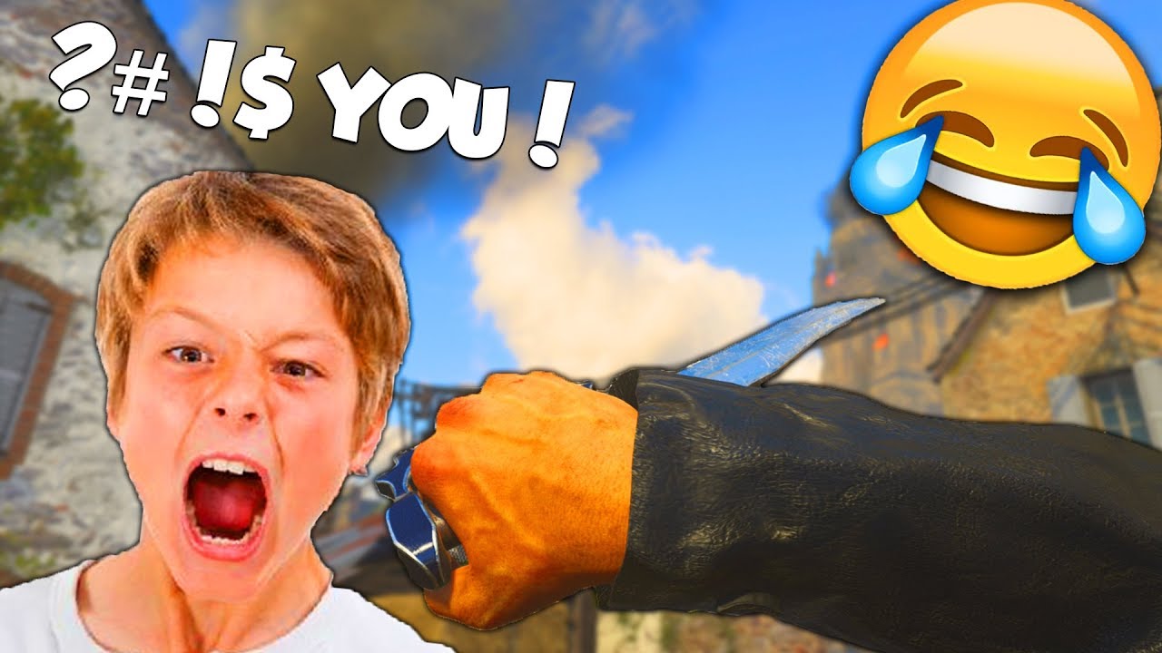 ANGRY LITTLE KID YELLS AT ME FOR KNIFING HIM! 😂 - COD WW2 (Funny ...