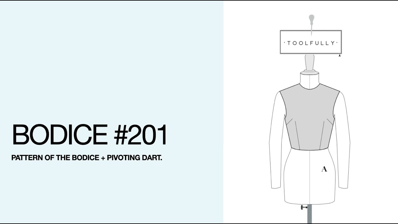 Pattern bodice #201, pivoting the shoulder dart. - YouTube