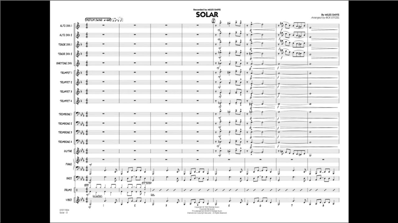 Solar by Miles Davis/arr. Rick Stitzel - YouTube