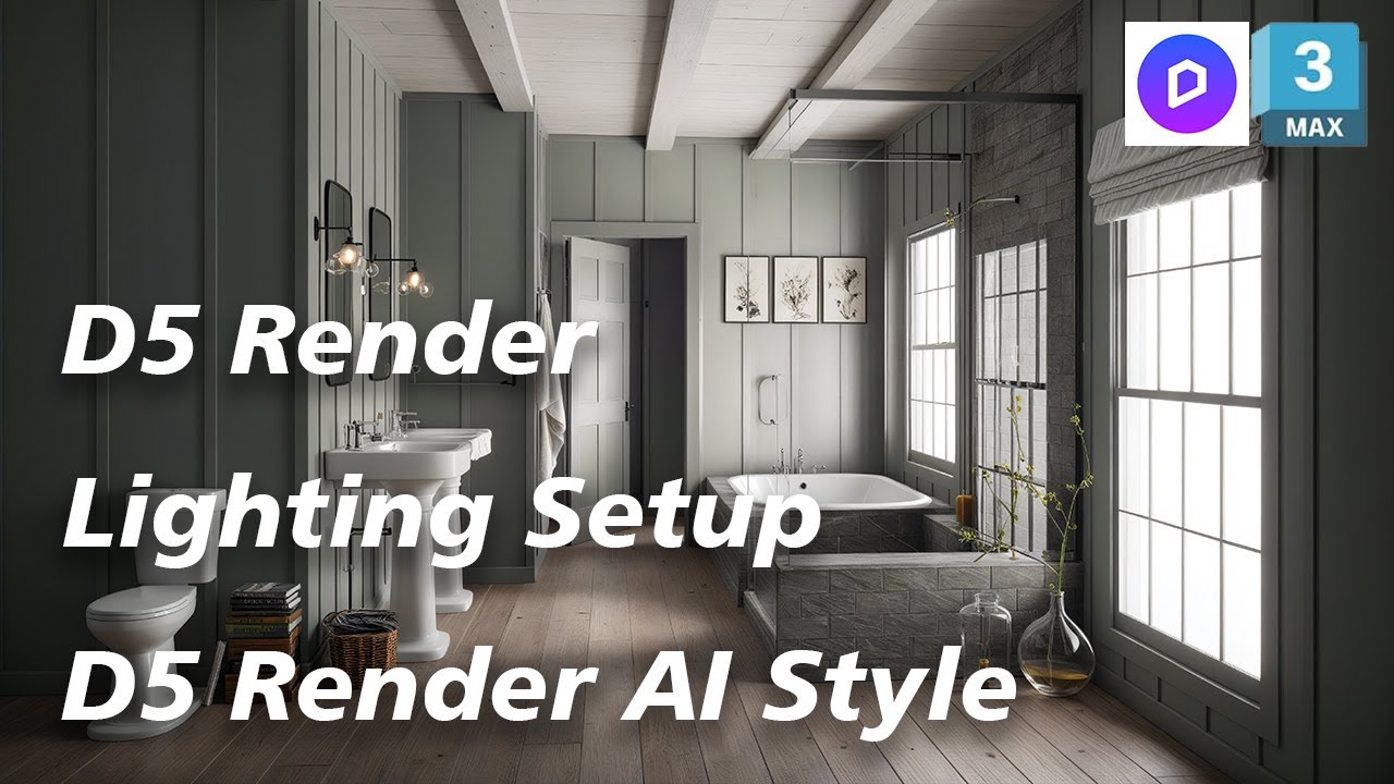 D5 Render: Lighting Setup & Material Adjustments | Bathroom Space ...