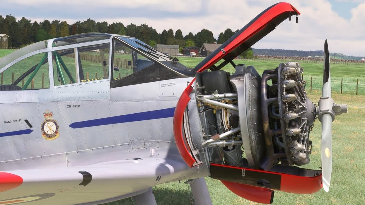 Great OLD PROPELLER Pratt and Whitney R-985 Airplane Engines Cold Start ...