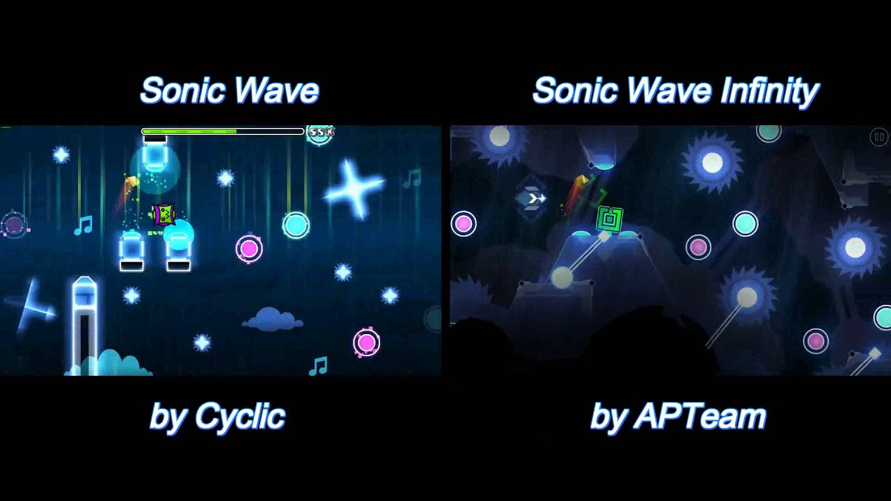 Sonic Wave VS Sonic Wave Infinity - Geometry Dash 2.11 - YouTube