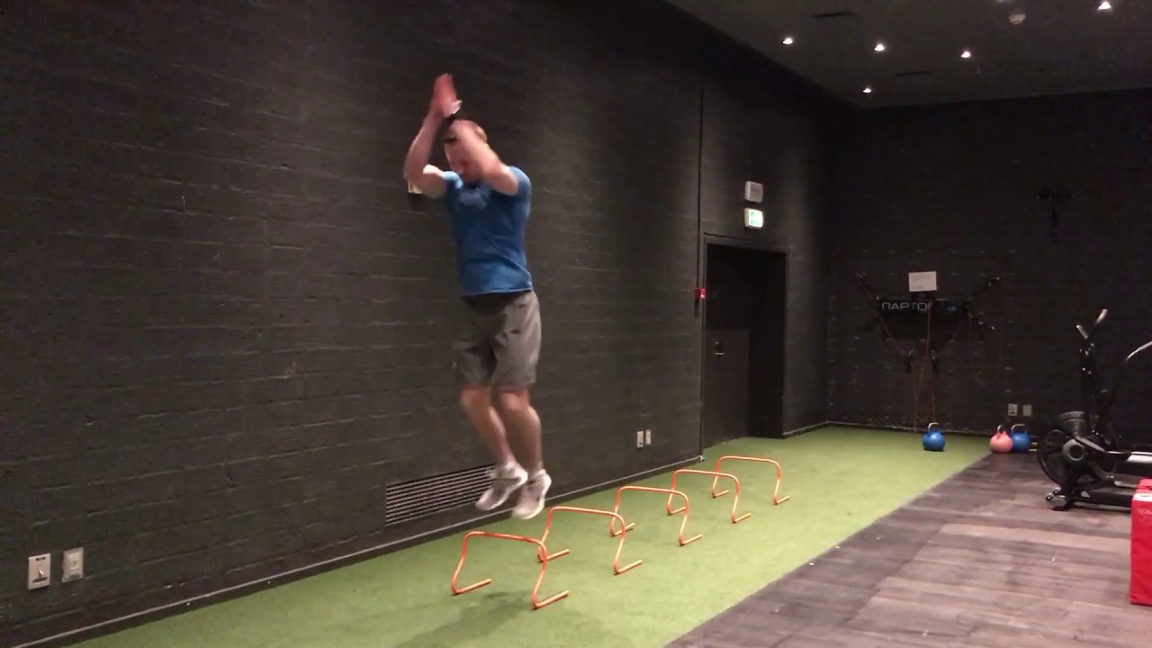 Linear-vertical Hurdle Jump (30cm Hurdle) - YouTube