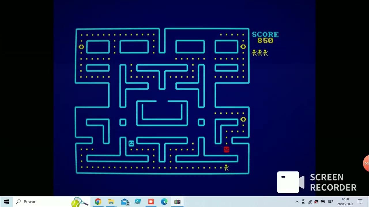 seudo Pacman en Amstrad cpc IA en lenguaje Basic gráficos ascii art - YouTube