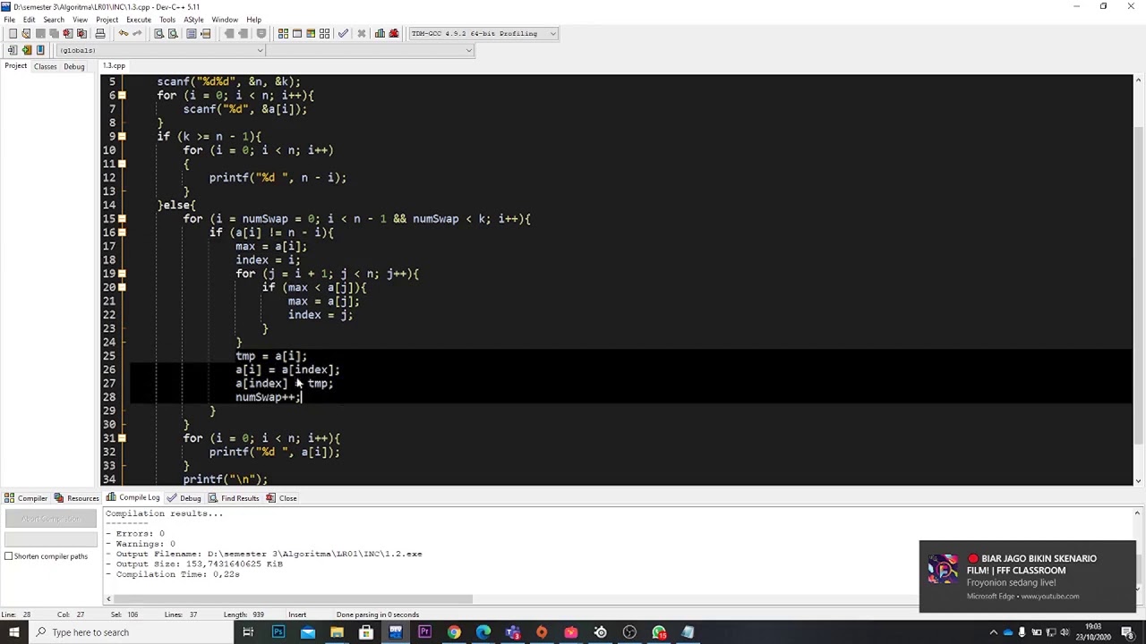 Largest Permutation - YouTube