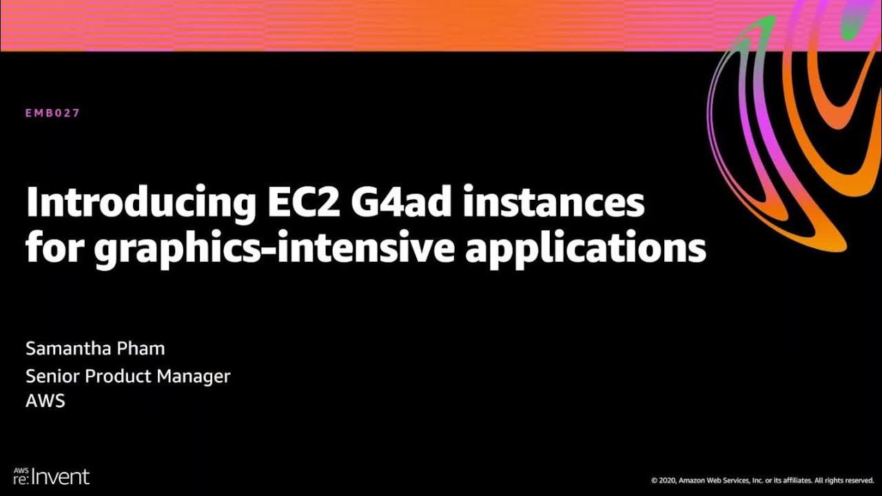 AWS re:Invent 2020: Introducing EC2 G4ad instances for graphics-intensive apps - YouTube