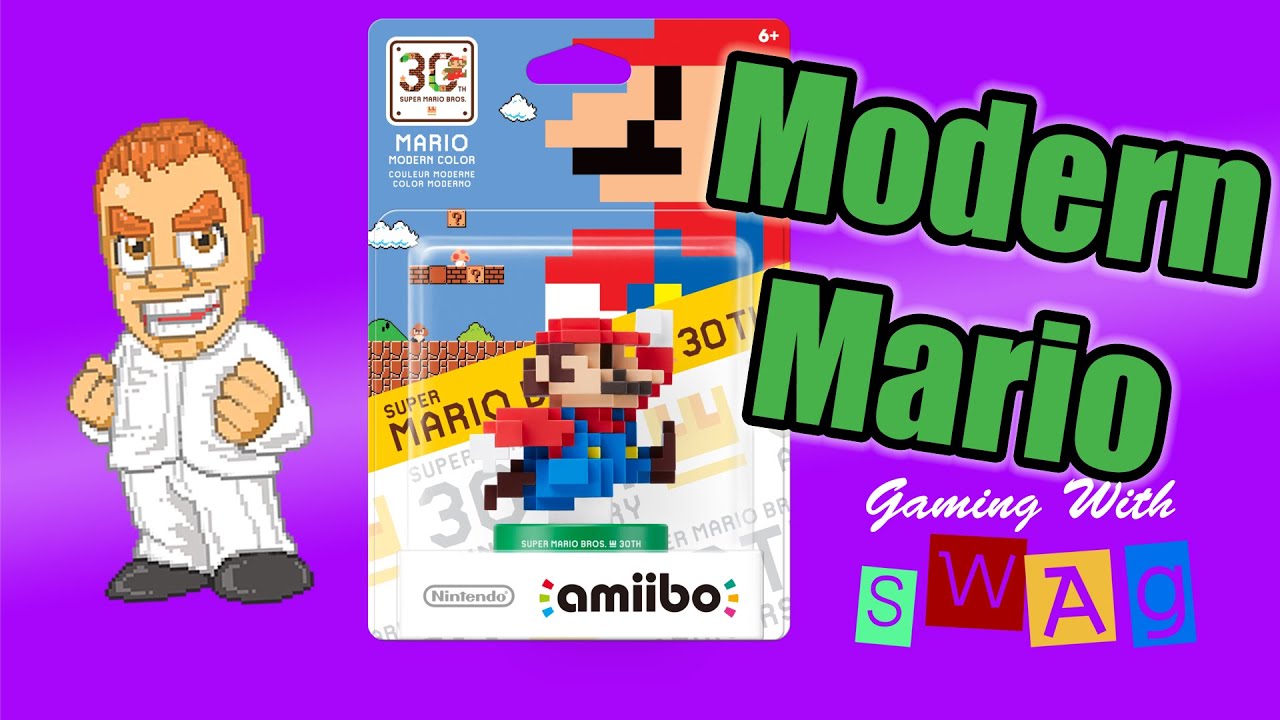 Nintendo Amiibo - 8-bit Modern Mario figure unboxing and review ...