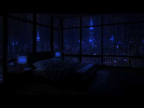 Schlafen Sie beim Geräusch des Regens vor dem Schlafzimmerfenster ein, entspannen Sie sich