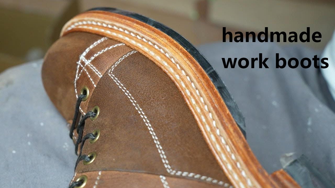 how its made:Making work boots from springbok skin [asmr] - YouTube