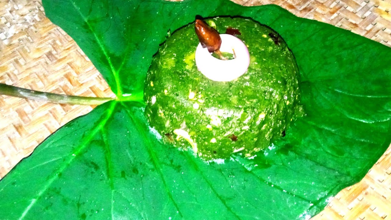Kochu Shak Vorta | Dudh Kochu Data Pata Vorta Recipe | Arum Leaves ...