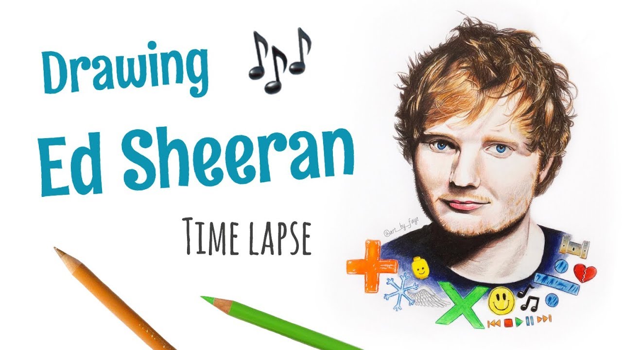 Drawing Ed Sheeran Time Lapse | ArtByFaye - YouTube