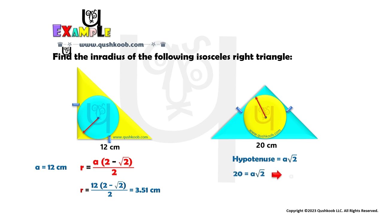 How to find the inradius and the circumradius of an isosceles right ...