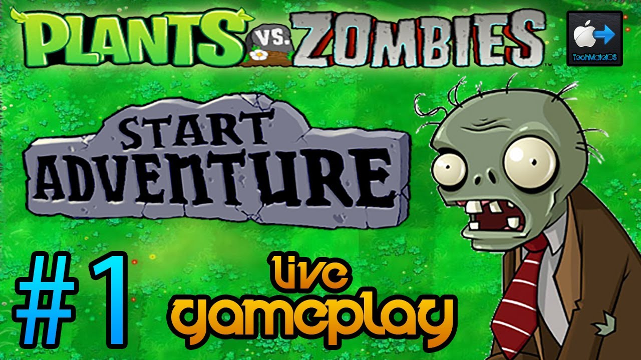 Plants vs Zombies | LIVE Gameplay (Adventure) #1 - YouTube