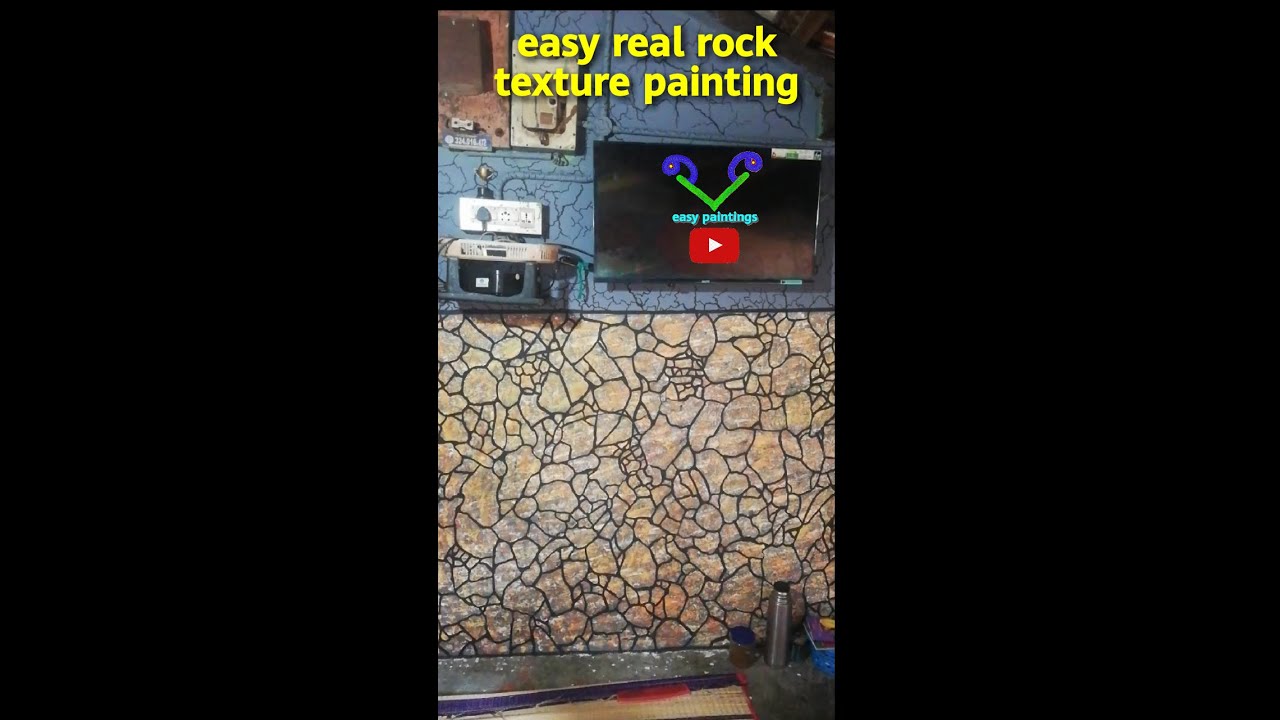 easy rock texture painting - YouTube
