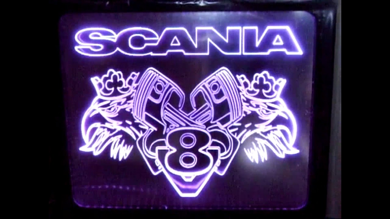 led light logo SCANIA - YouTube