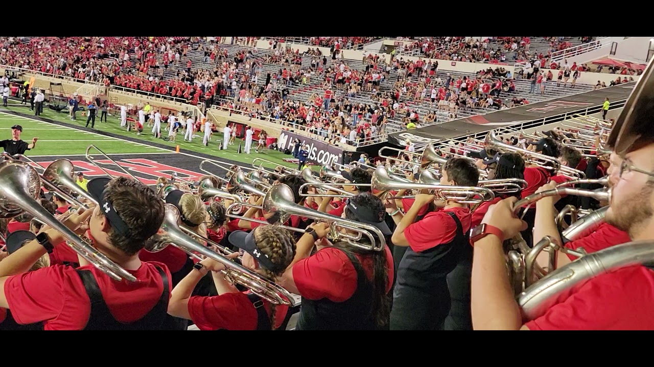 Texas Tech University Band "Behind the Tuba Cam" Stand tunes 1 - YouTube