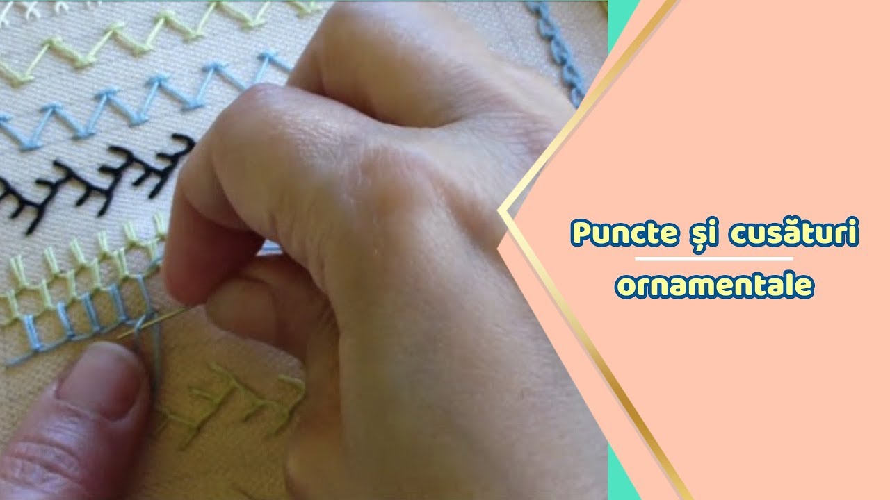 Puncte și cusături ornamentale-Punct în urma acului - YouTube