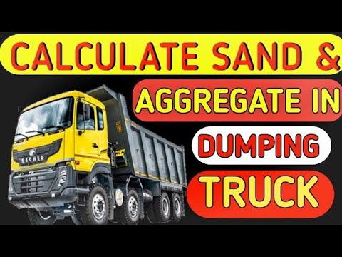 How to calculate sand and aggregate in dumping truck || Dumping truck ...