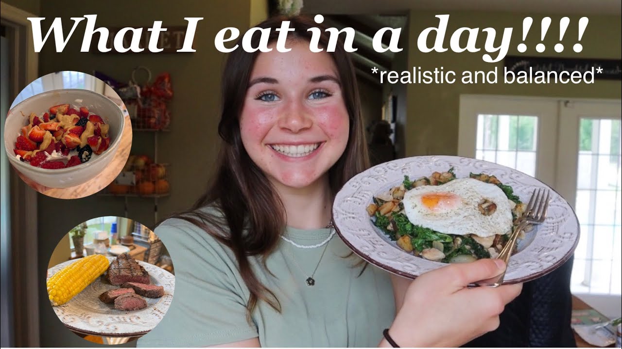 WHAT I EAT IN A DAY| realistic and balanced!! 🍎 - YouTube