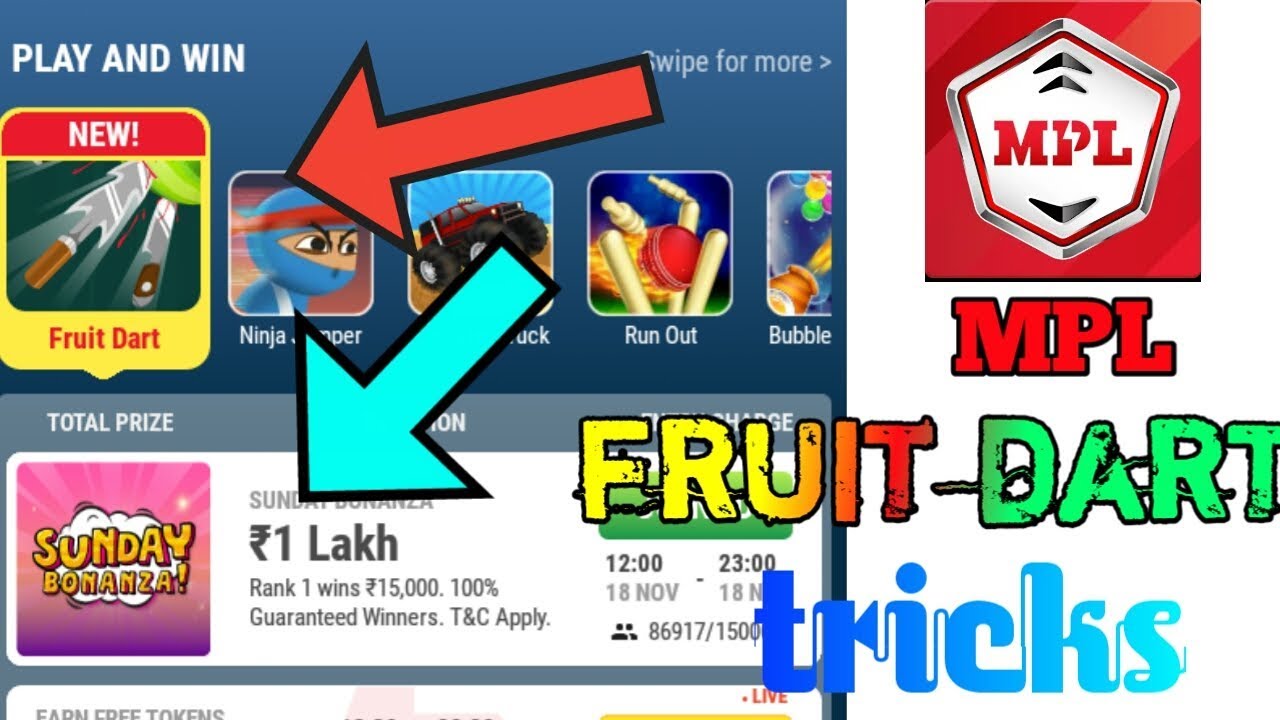 New game of MPL Fruit_Dart trick|| gameplay|| - YouTube