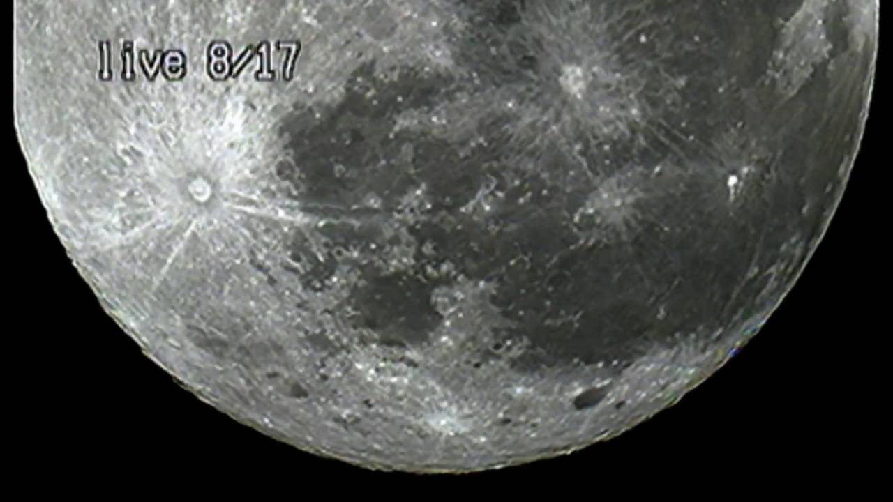 The Moon LIVE Stream 8-17-16 99.7% Full (Sturgeon Moon) - YouTube