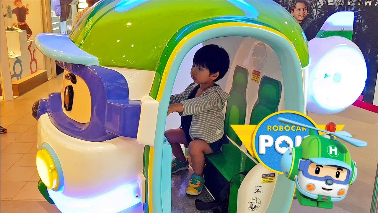 Robocar Poli Helly Kiddie Ride Helicopter Fun for Kids - YouTube