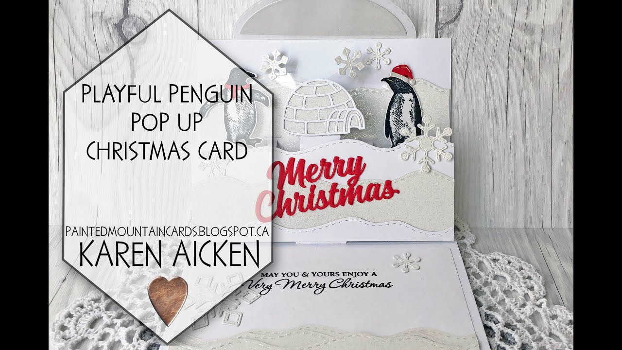 Playful Penguin Pop Up Christmas Card - YouTube