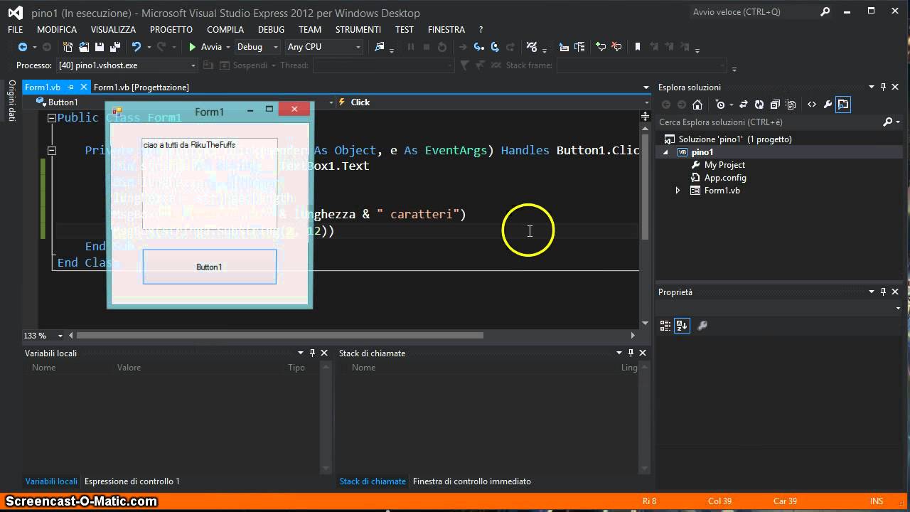 Tutorial 58 - Funzioni delle Stringhe (Visual Basic 2012) - YouTube