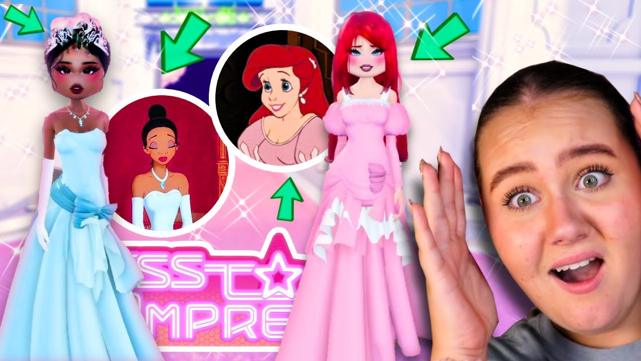 Disney Princess CHALLENGE In Dress To IMPRESS!! - YouTube