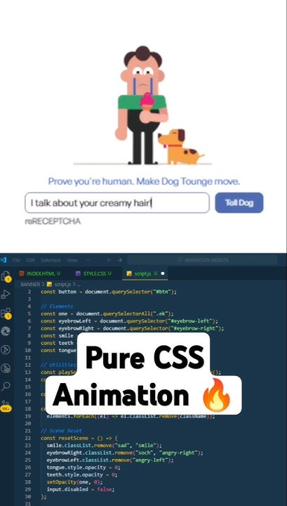 Make Dog Tounge Nice CAPTCHA CSS Animation - YouTube