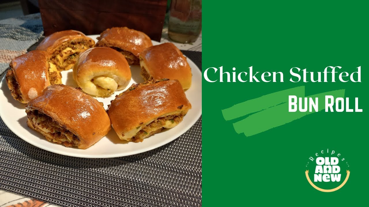 Chicken Stuffed Bun Roll-Chicken Stuffed Bread Roll-Bun Roll recipe - YouTube
