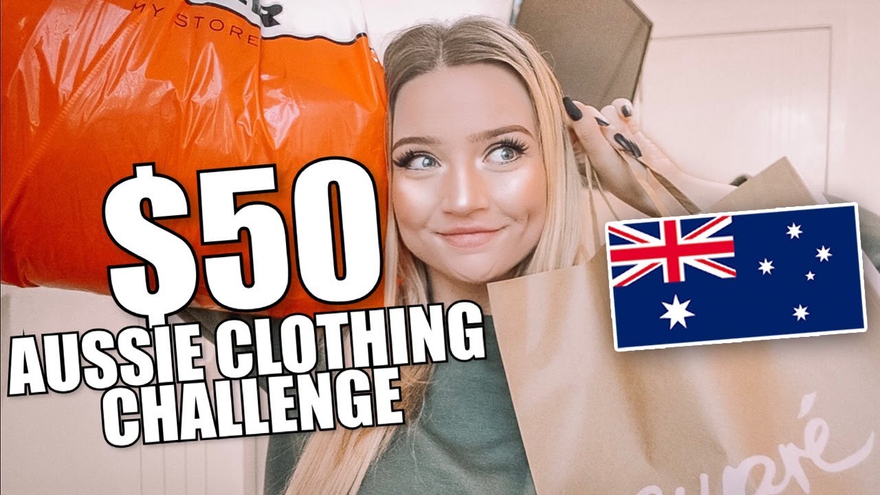 AUSSIE $50 clothing challenge!! + Try on haul - YouTube
