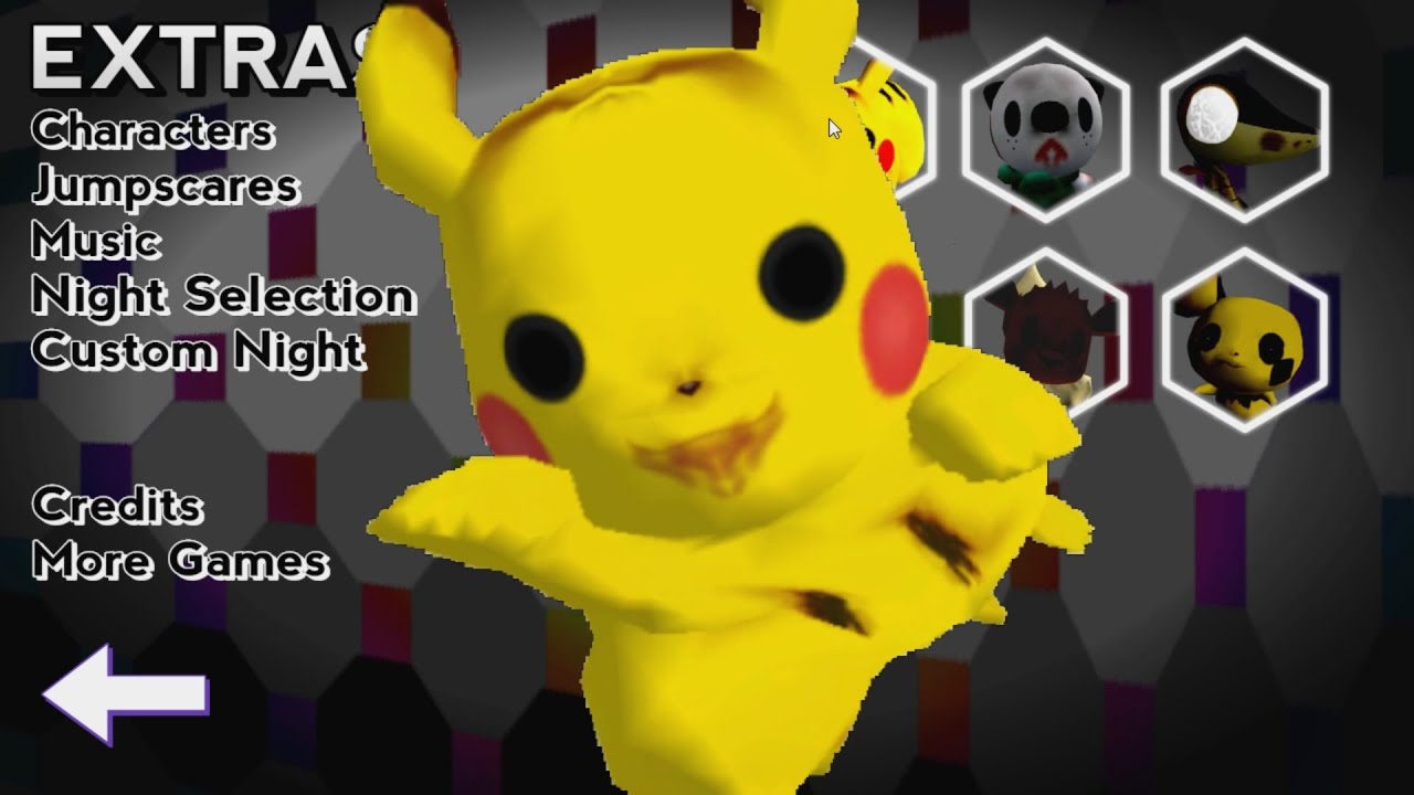 Five Nights At Pikachu's 2: The Escape ALL JUMPSCARES (EXTRAS) || FNAF ...