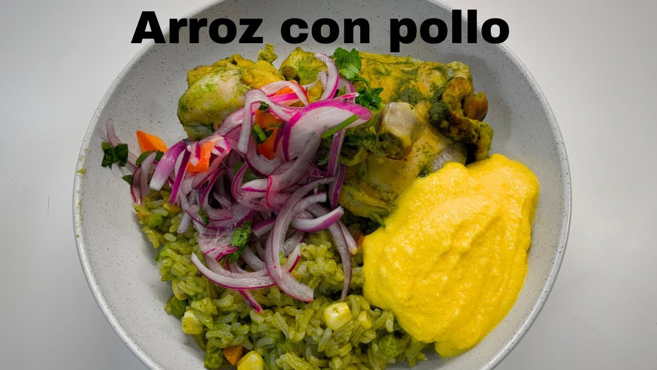 ARROZ CON POLLO PERUANO + SU SALSA HUANCAINA fácil | El chef chiquito ...